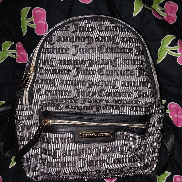 Juicy Couture | Bags | Juicy Couture Monogram Black And Grey Mini ...